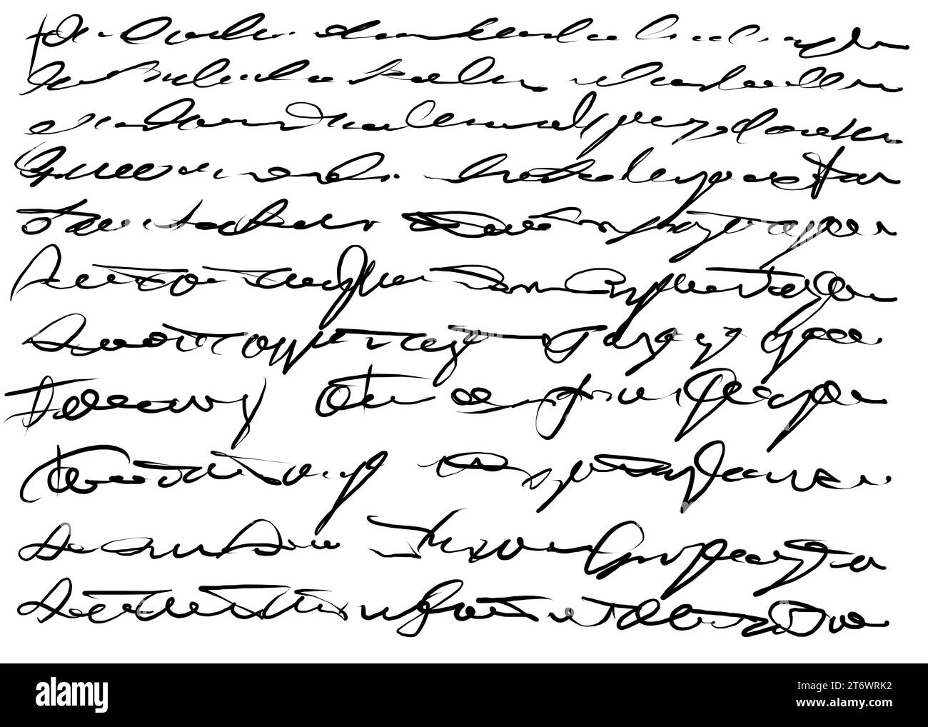 Abstract handwritten text, notes, scribbles, extraterrestrial writing ...