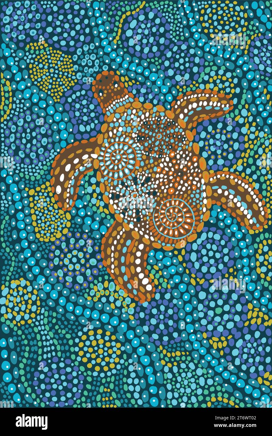 Australian animal turtle vector illustration Stock Vector Image & Art ...