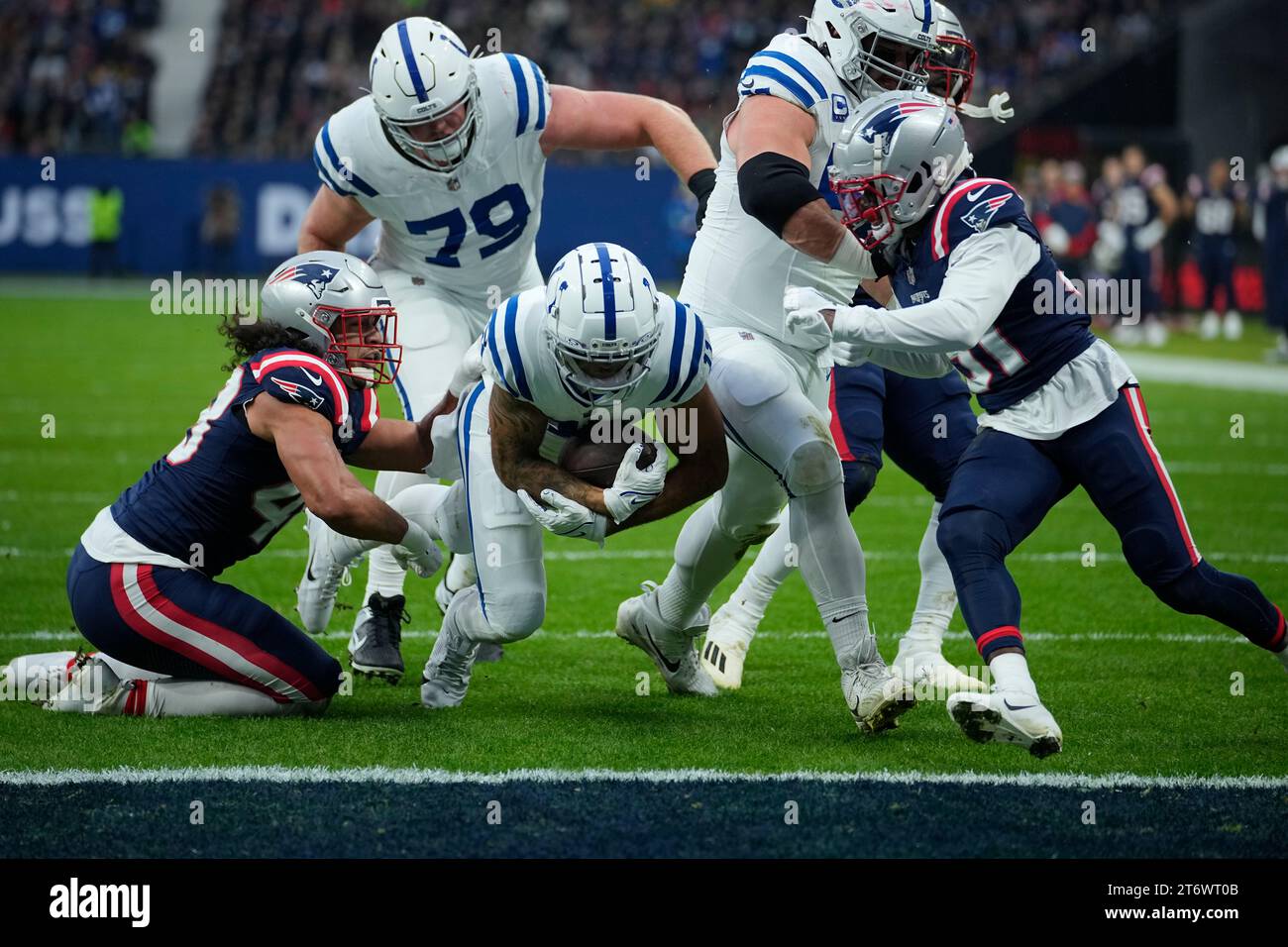 Indianapolis Colts wide receiver Michael Pittman Jr. (11) is stopped ...