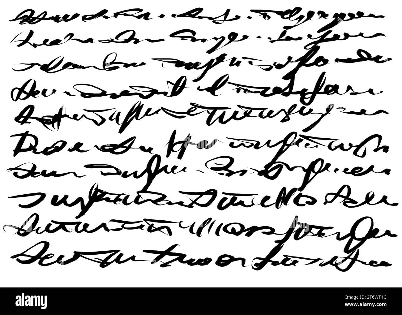 Abstract handwritten text, notes, scribbles, extraterrestrial writing ...