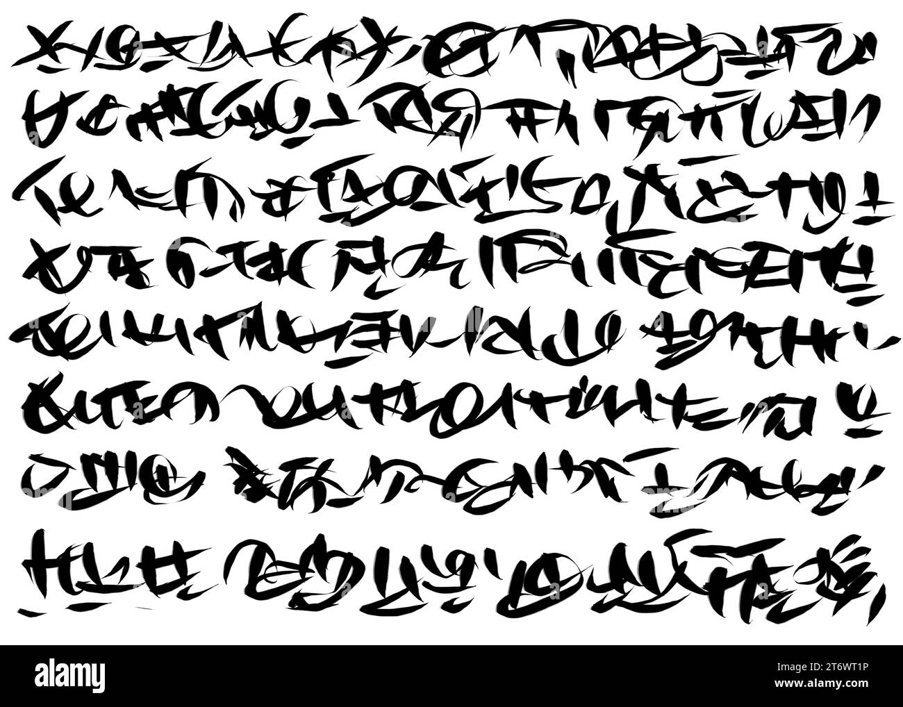 Abstract handwritten text, notes, scribbles, extraterrestrial writing ...