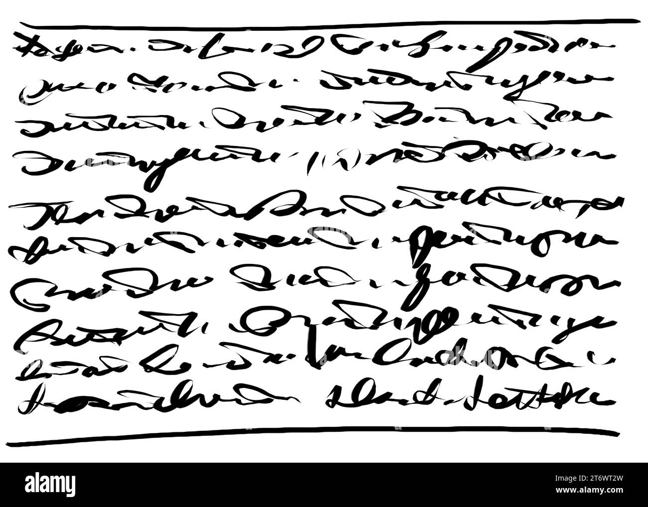 Abstract handwritten text, notes, scribbles, extraterrestrial writing ...