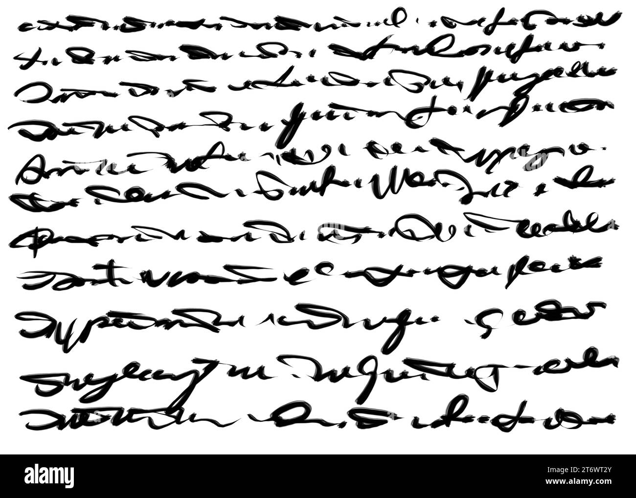 Abstract handwritten text, notes, scribbles, extraterrestrial writing ...