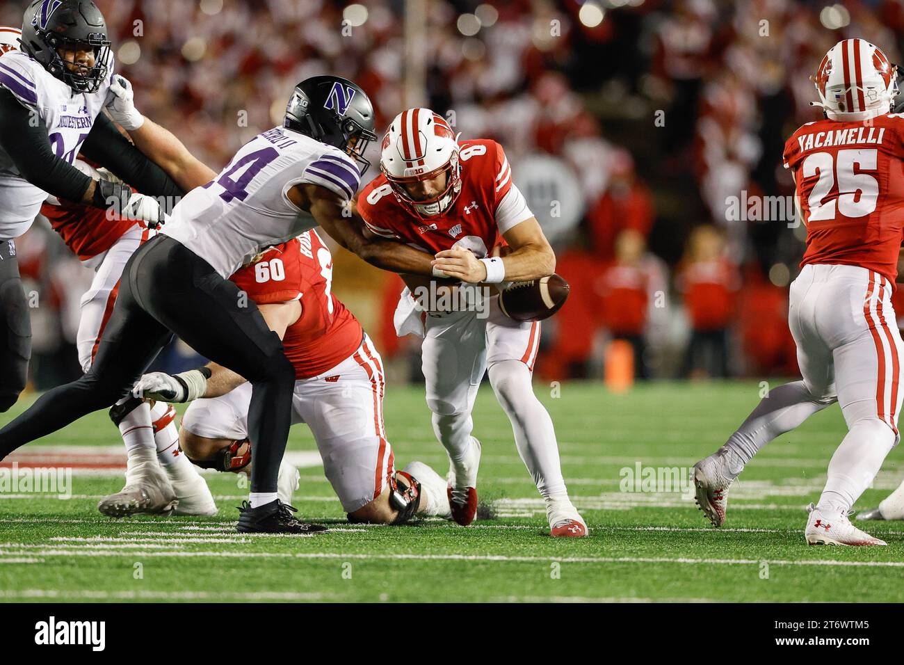 November 11, 2023: Northwestern Wildcats defensive back Rod Heard II ...