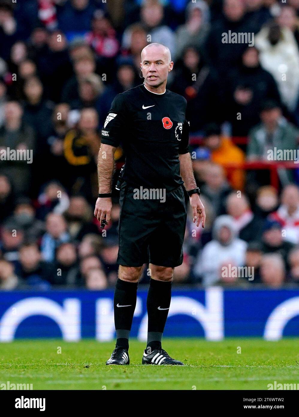 Referee Paul Tierney during the Premier League match at Anfield ...