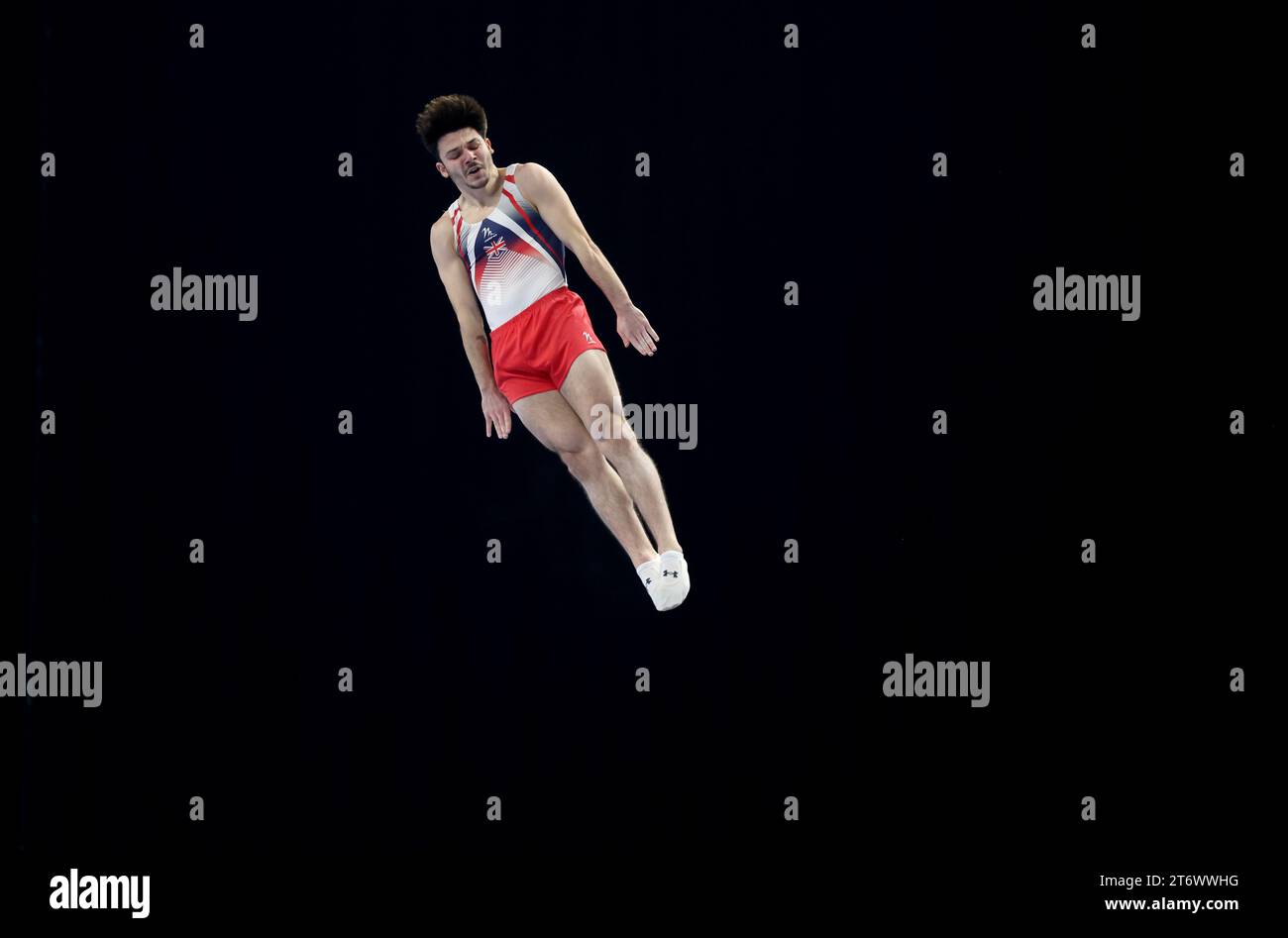 Great Britain’s Zak Perzamanos competes in the Men’s Trampoline Final ...