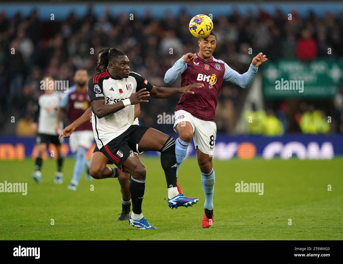 Aston Villas Youri Tielemans In Action Against Fulhams Calvin Bassey