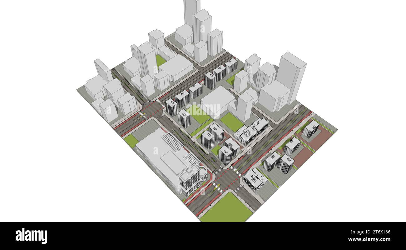 Axonometric View of a Residential High Rise Building, Modern Skyscraper ...