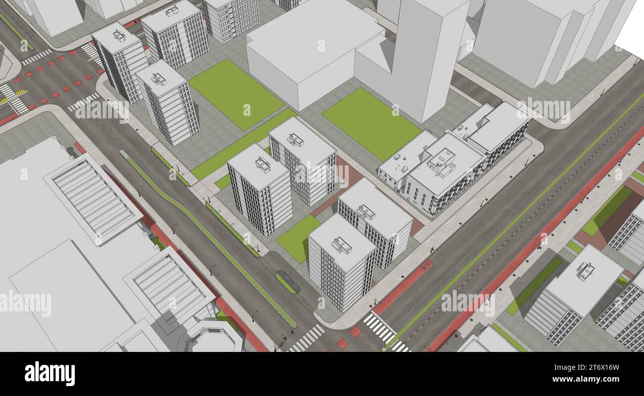 A Cityscape Masterpiece: A Stunning High-Rise Building 3D Rendering ...