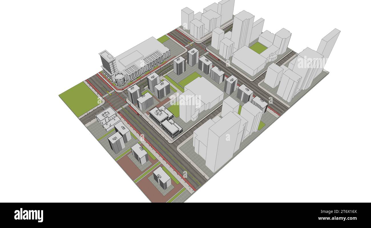 Axonometric View of a Residential High Rise Building, Modern Skyscraper ...
