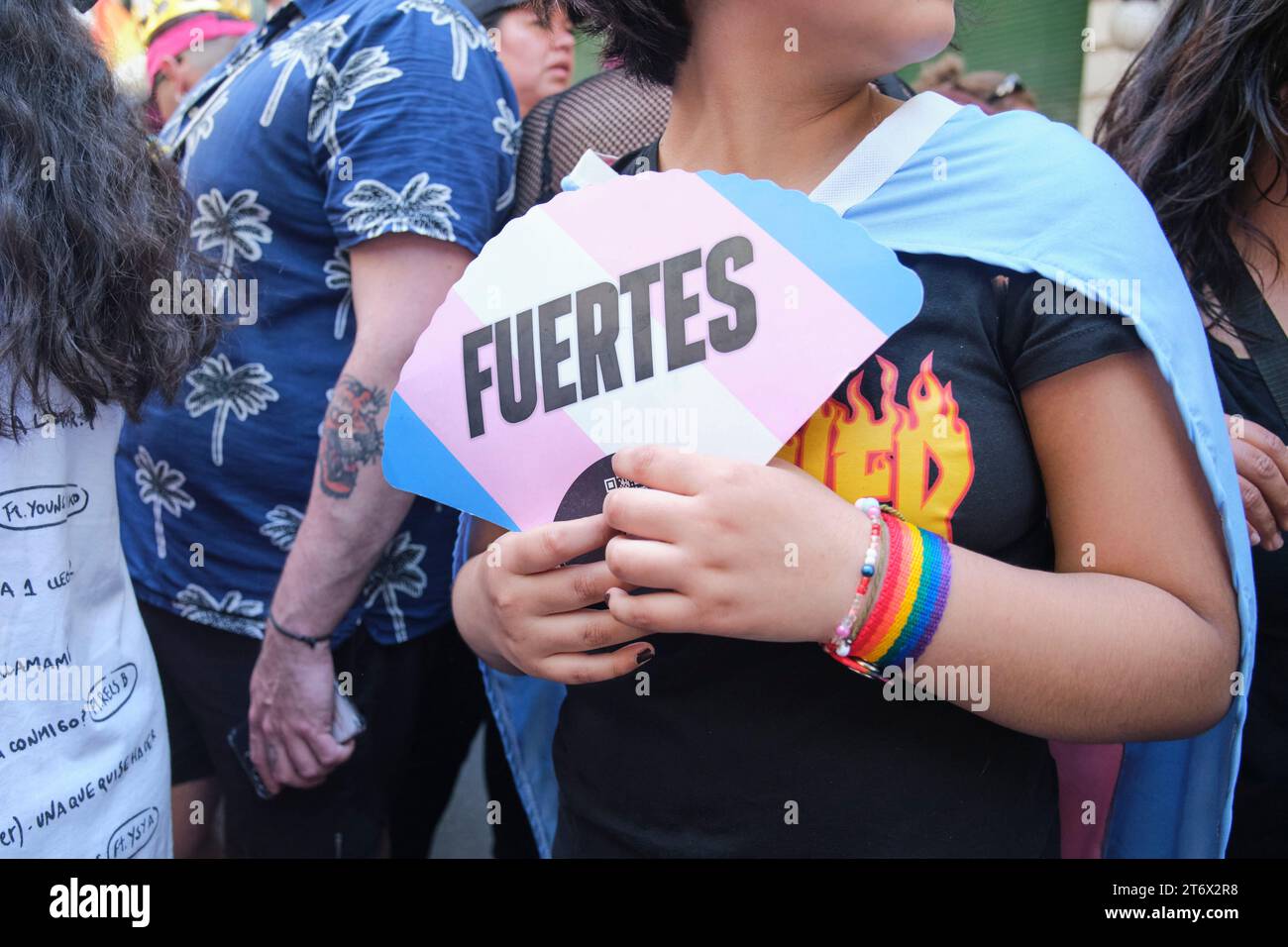 Buenos Aires, Argentina; Nov 4, 2023: LGBT Pride Parade. Unrecognizable ...