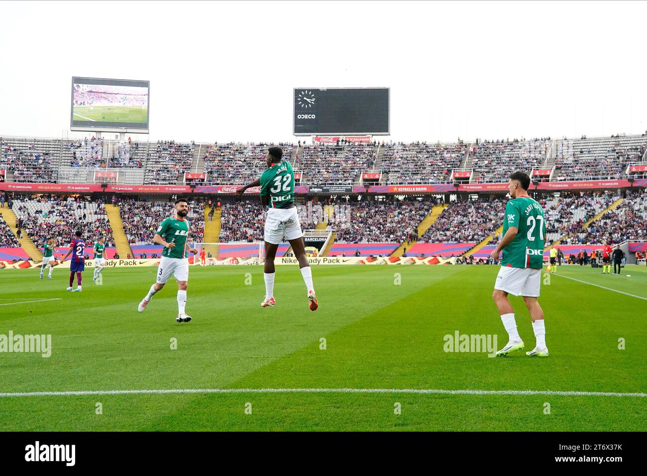 Samu Omorodion of Deportivo Alaves celebrates after scoring the 0-1 ...