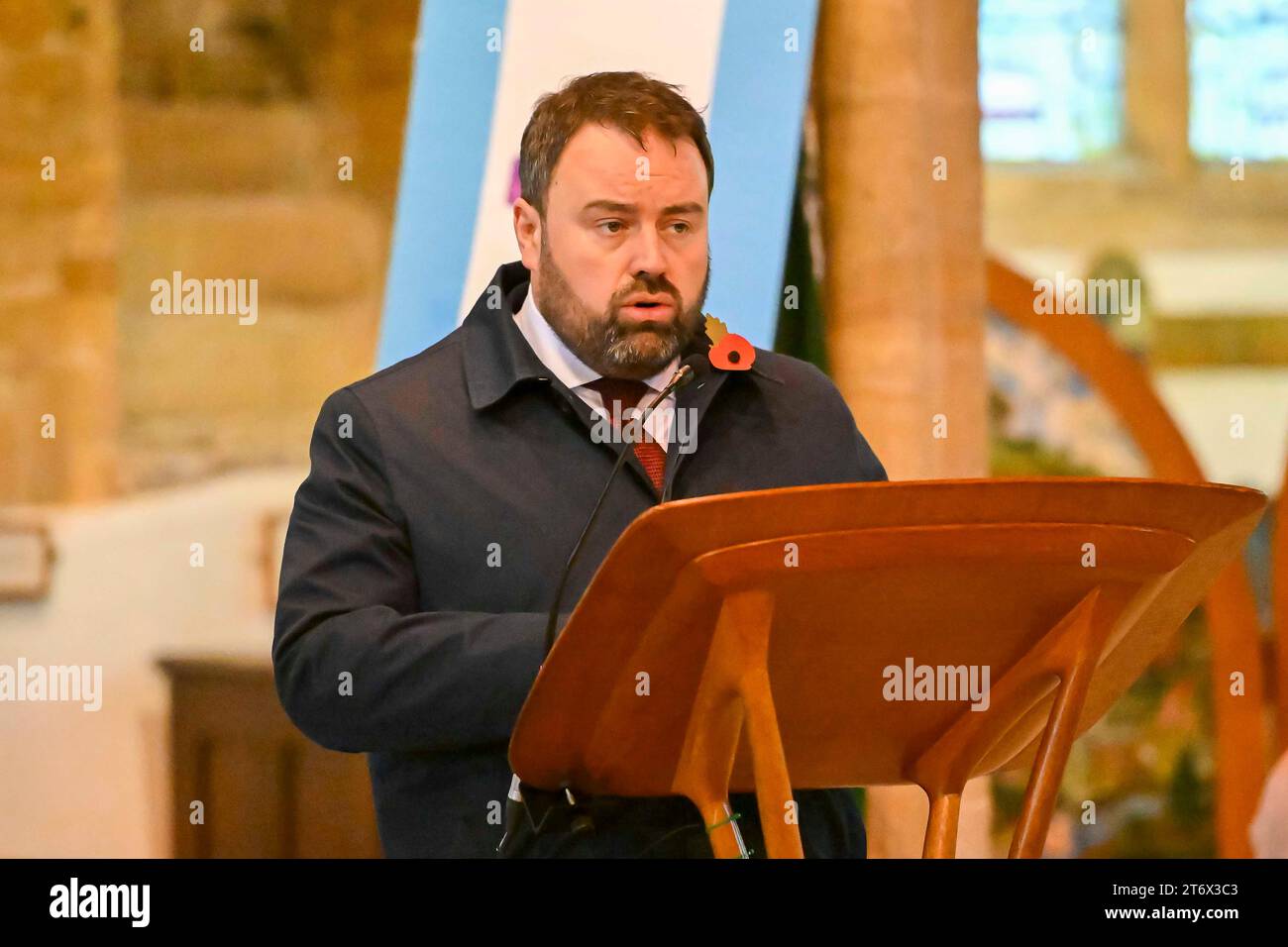Beaminster, Dorset, UK. 12th November 2023. Chris Loder MP for West ...