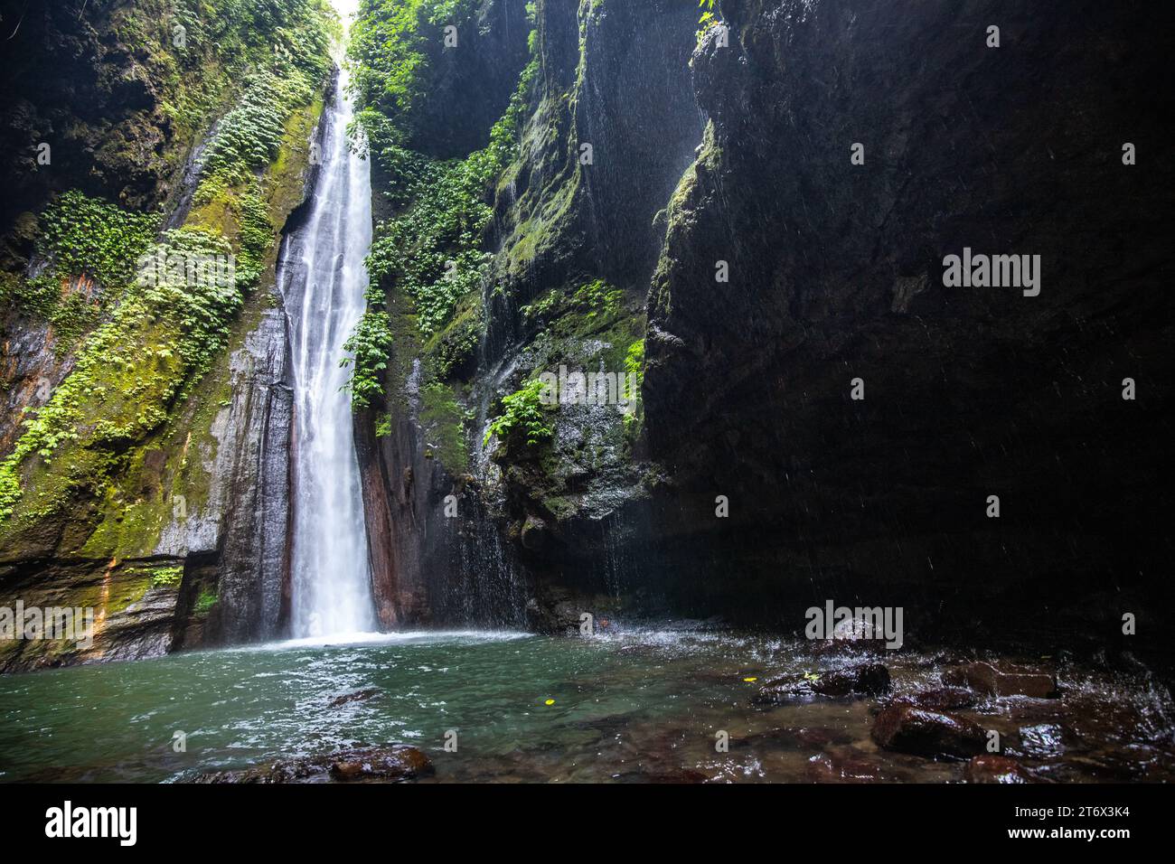 The Sekumpul Waterfall, a large waterfall in the middle of the jungle ...