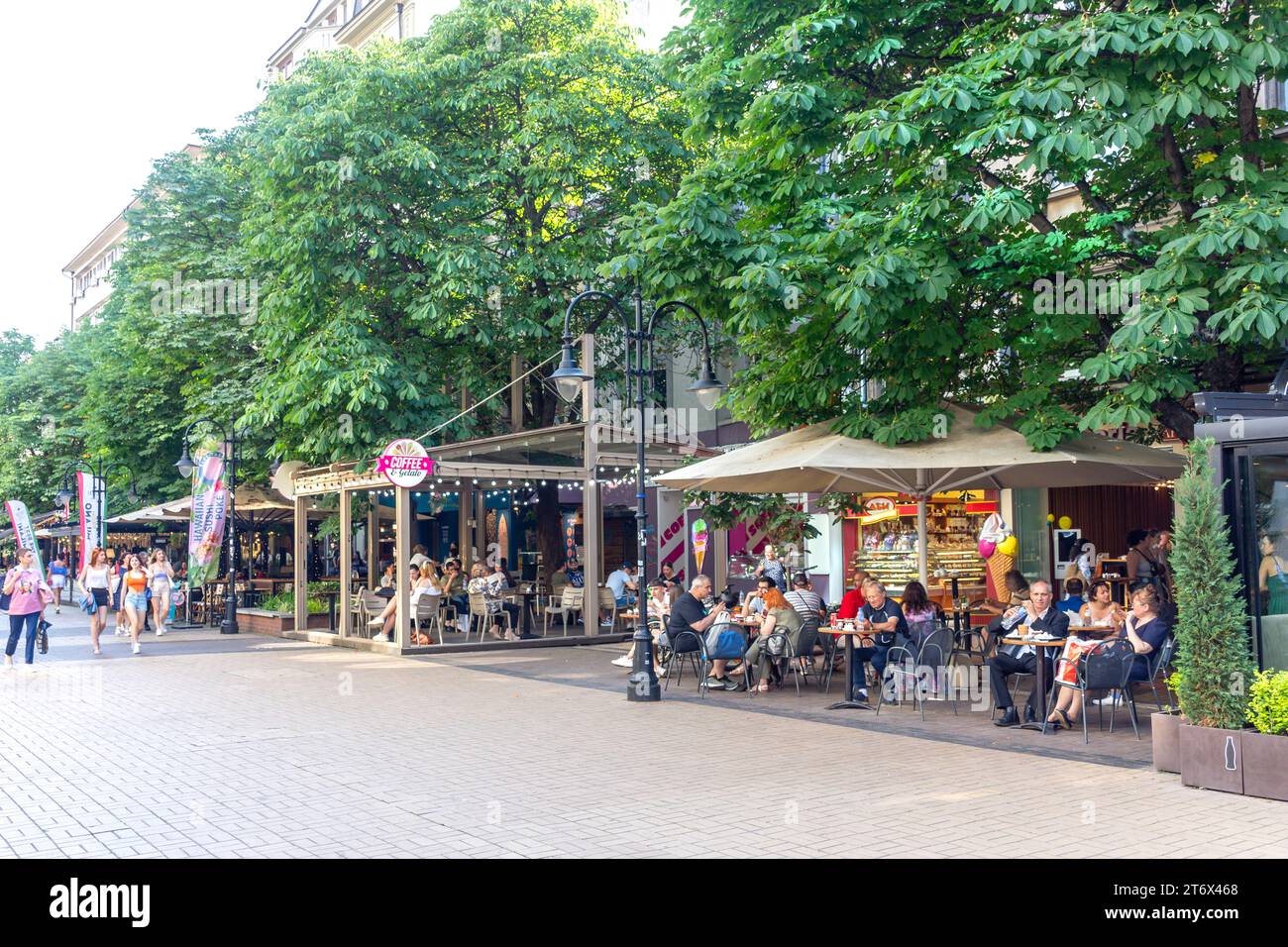 Restaurants in Vitosha Boulevard (shopping street), Sofia, Bulgaria, City Centre, Sofia ...