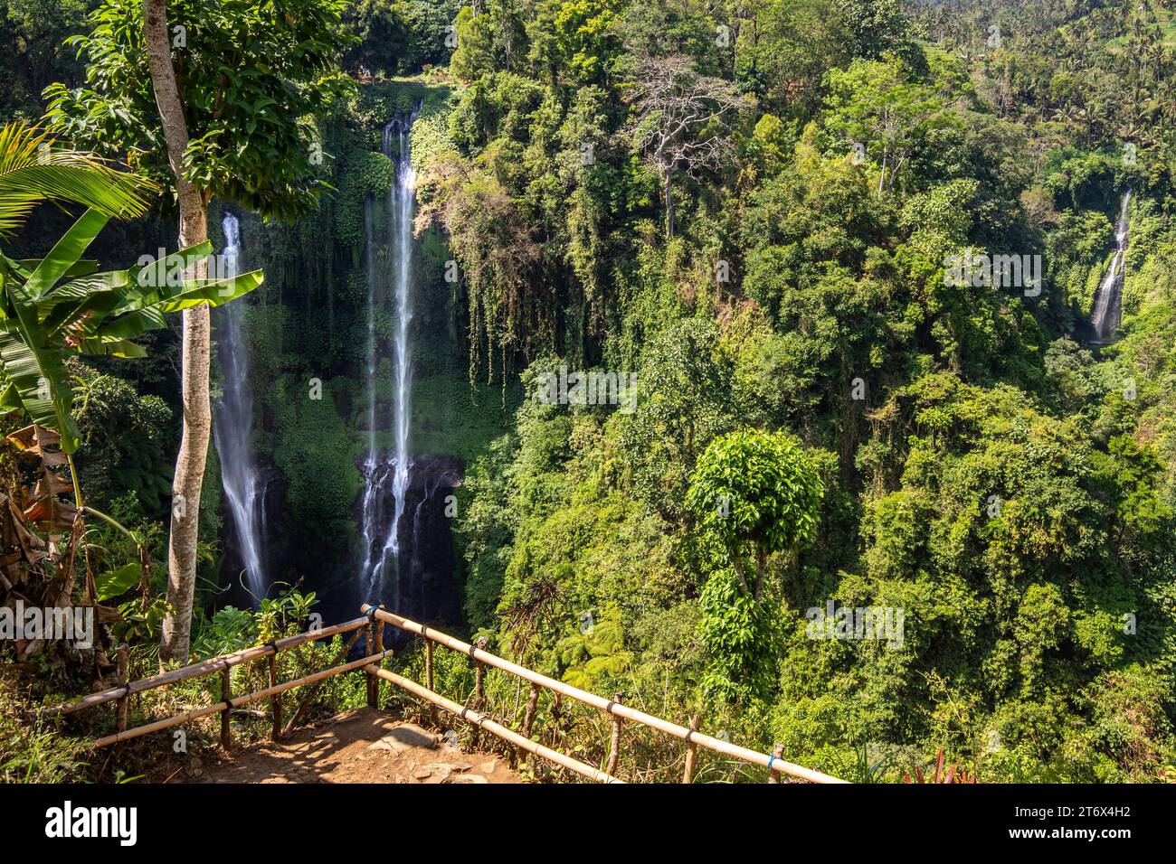 The Sekumpul Waterfall, a large waterfall in the middle of the jungle ...