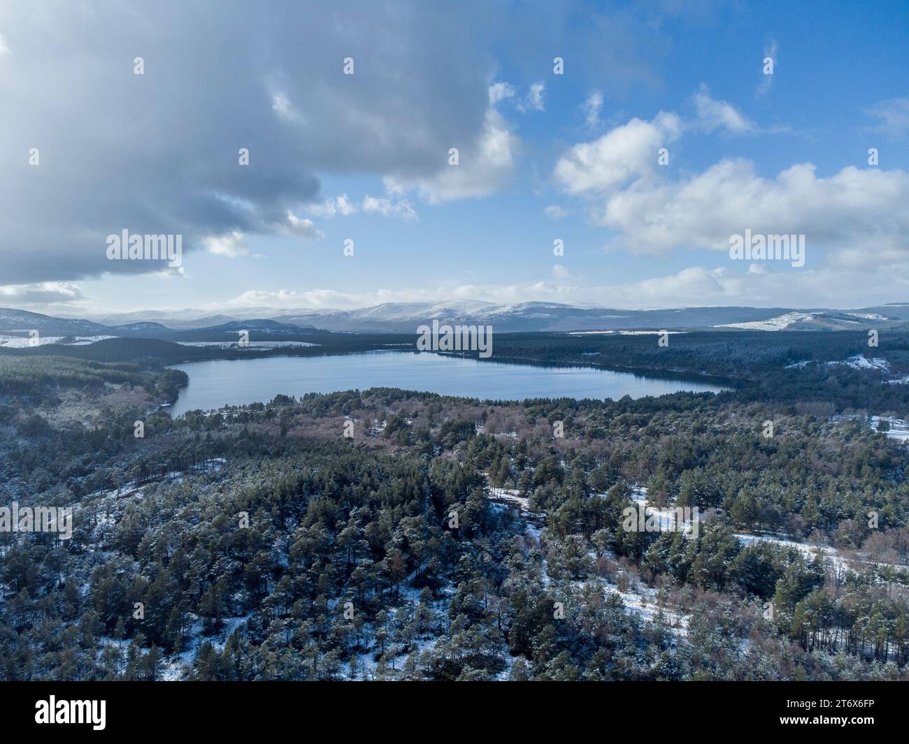 Loch Morlich Glenmore forest Park, Cairngorms national Park, Scotland ...