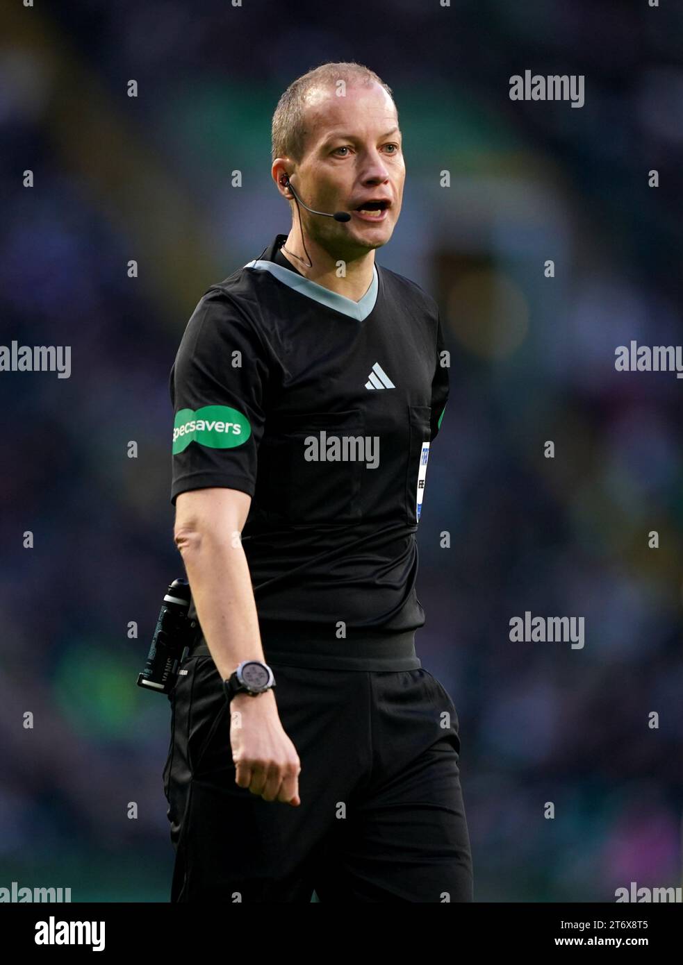 Referee William Collum during the cinch Premiership match at Celtic ...