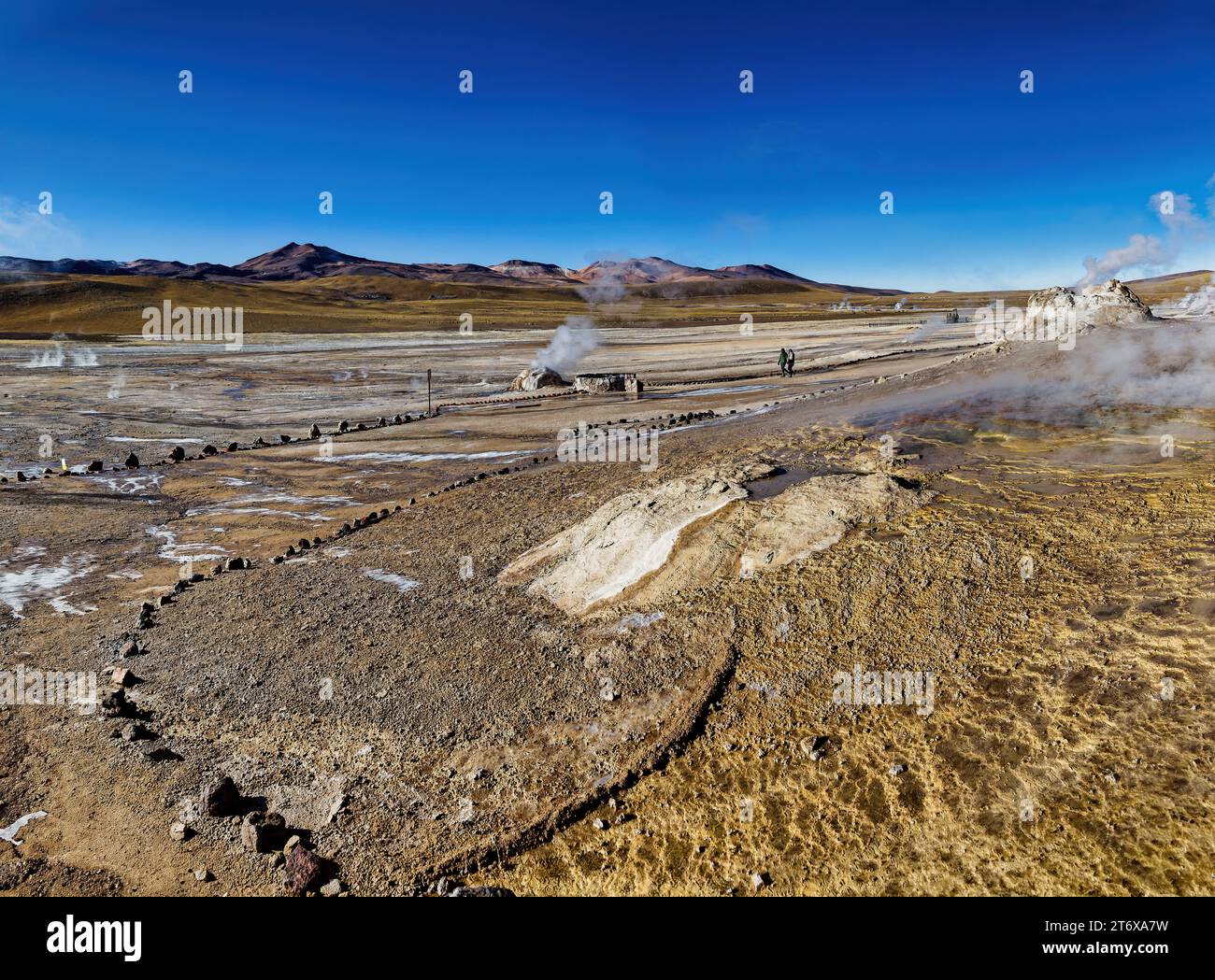 Breathtaking sunrise at Geysers El Tatio in the Atacama Desert - Chile ...