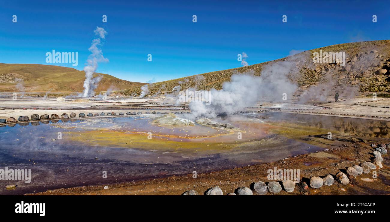Breathtaking sunrise at Geysers El Tatio in the Atacama Desert - Chile ...