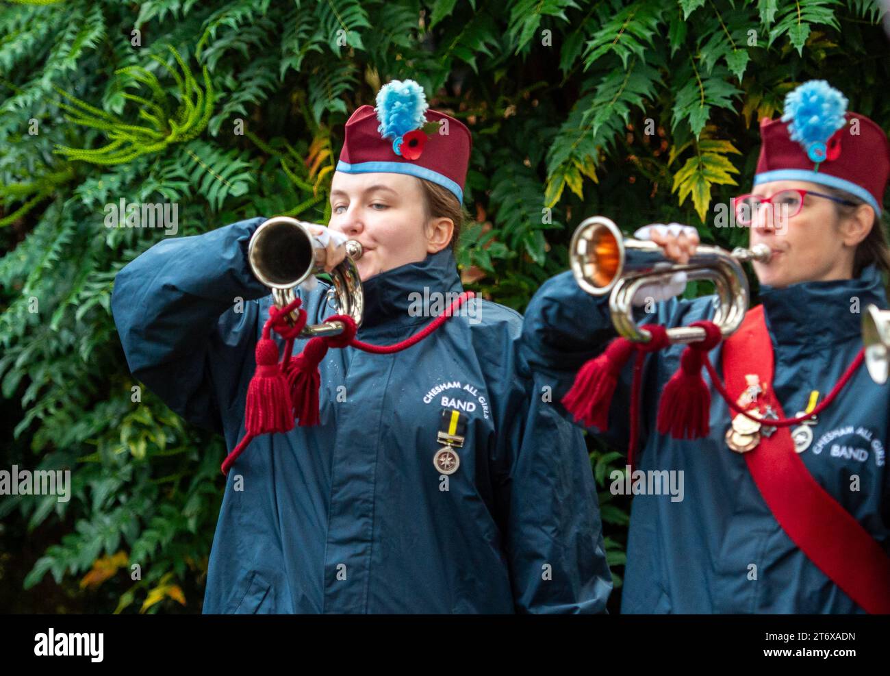 Chalfont St Peter, UK. 12th November, 2023. The last post played by the ...