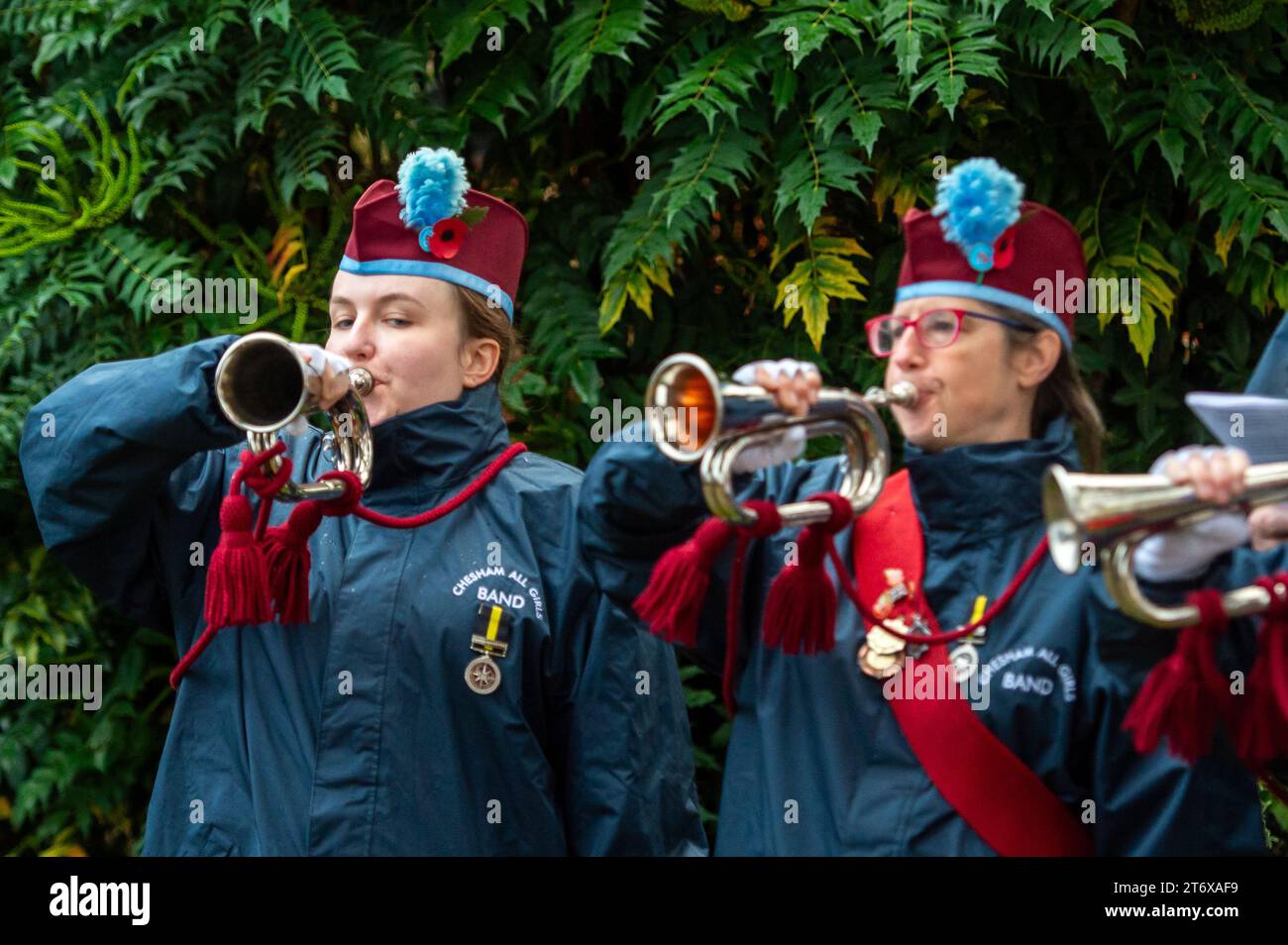 Chalfont St Peter, UK. 12th November, 2023. The last post played by the ...