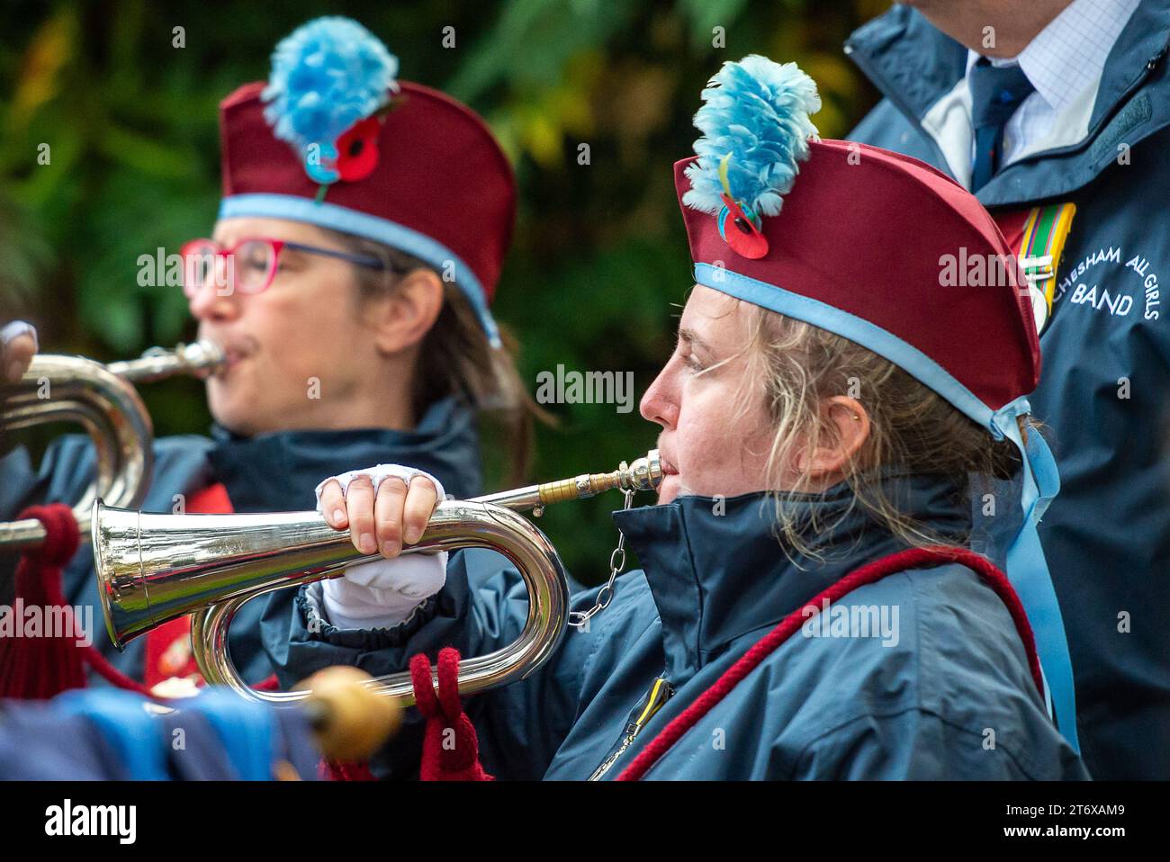 Chalfont St Peter, UK. 12th November, 2023. The last post played by the ...