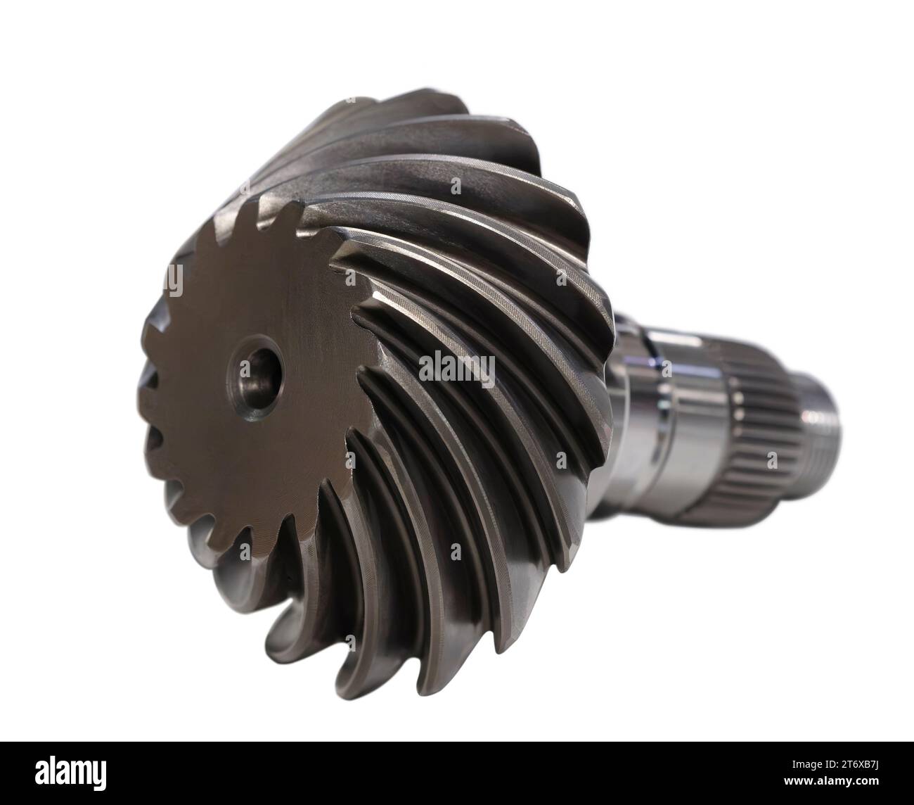 Machine conical Gears, gear wheels close-up isolated on a white ...