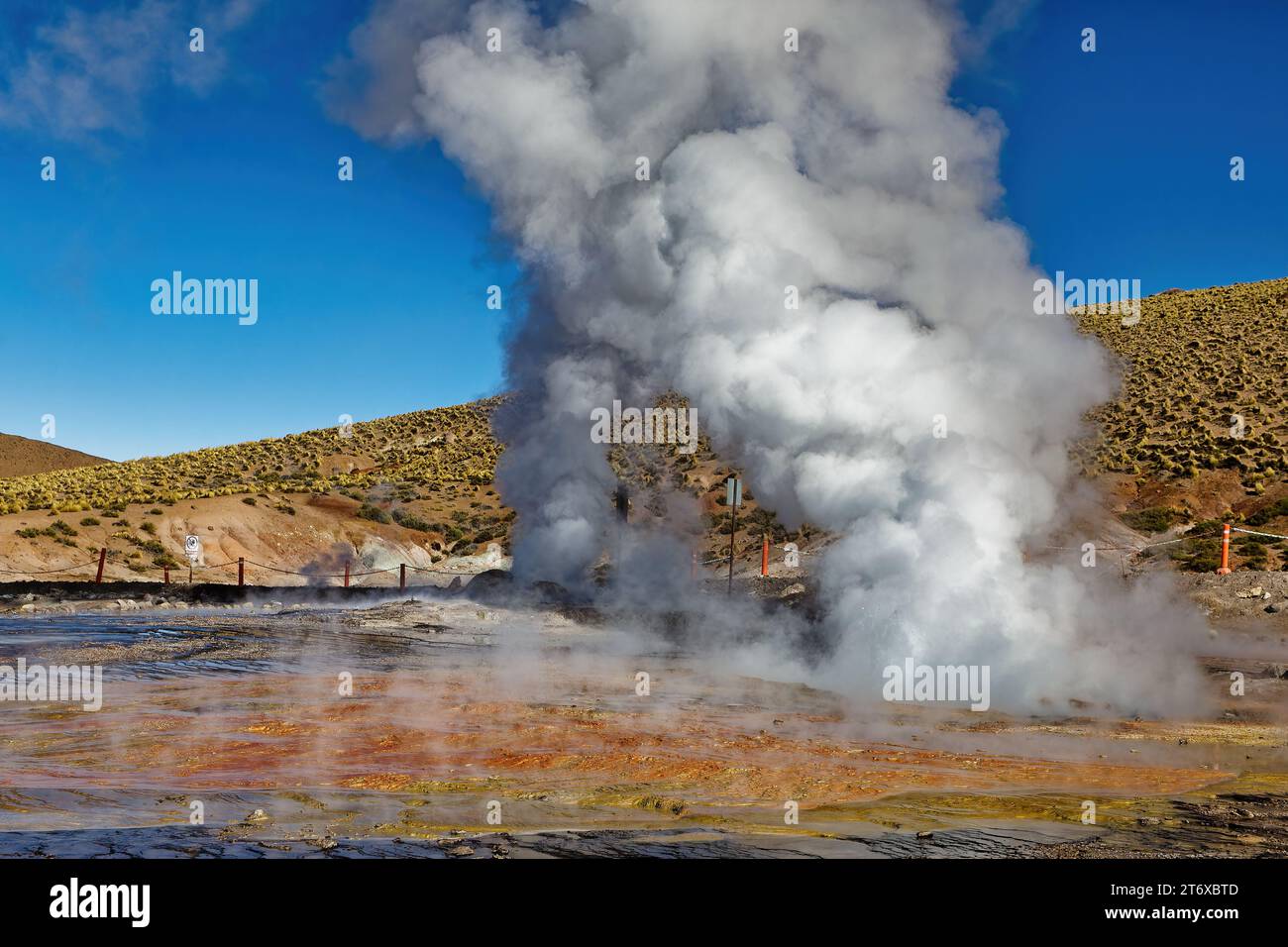 Breathtaking sunrise at Geysers El Tatio in the Atacama Desert - Chile ...