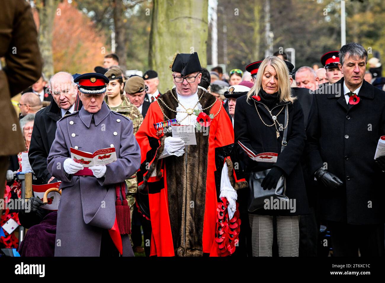 Grimsby, UK. 12th Nov, 2023. Dignitaries, from left, Alex Baxter ...