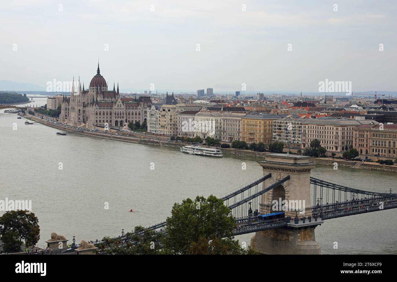 Budapest, B, Hungary - August 18, 2023: Skyline with Parliament ...