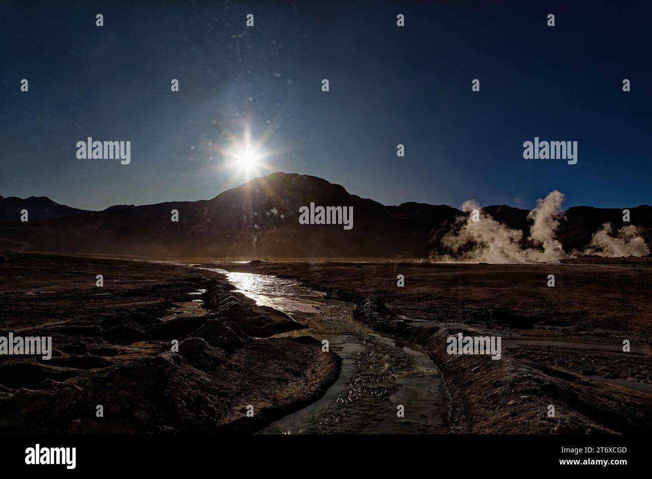 Breathtaking sunrise at Geysers El Tatio in the Atacama Desert - Chile ...