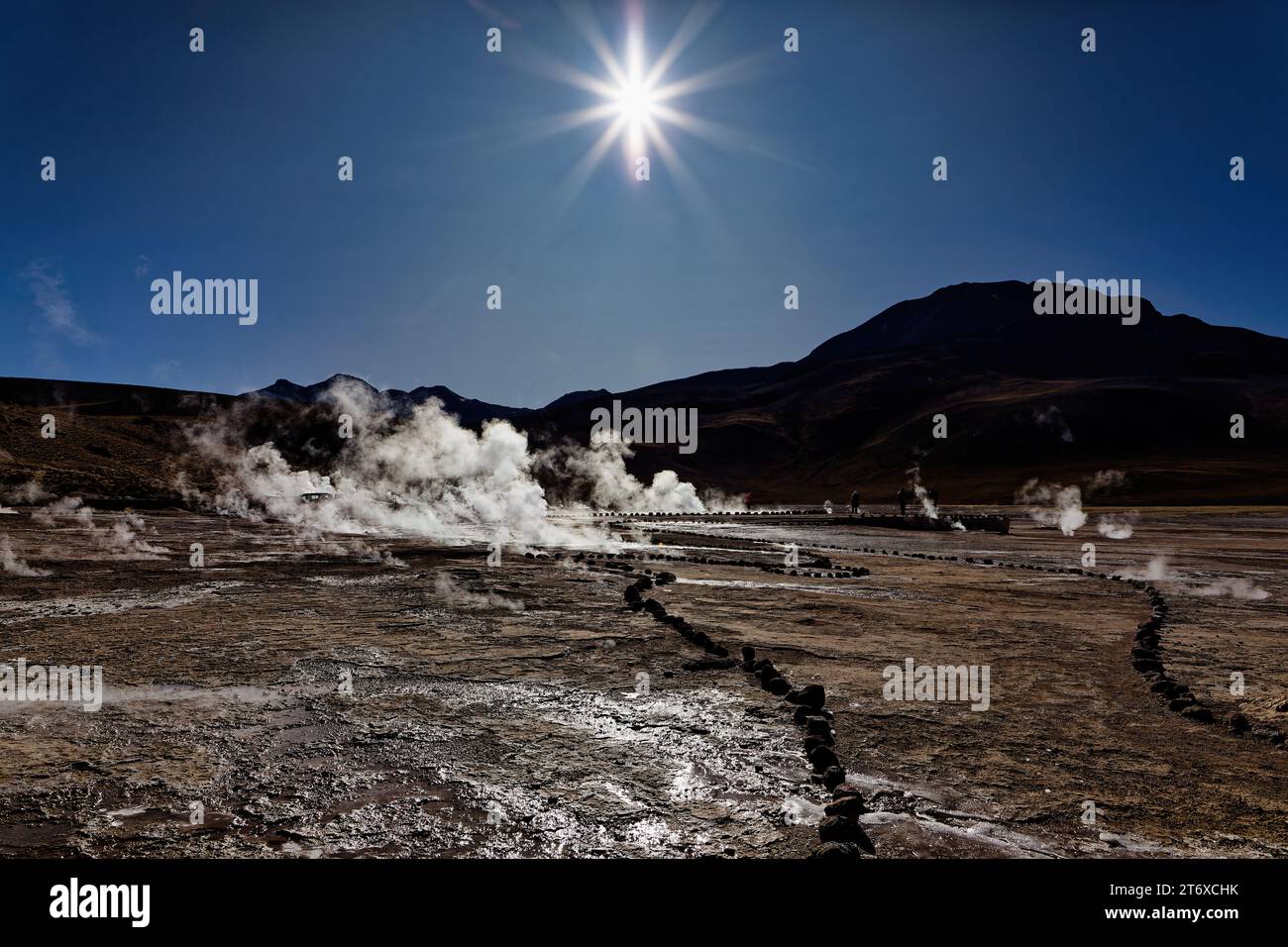 Breathtaking sunrise at Geysers El Tatio in the Atacama Desert - Chile ...