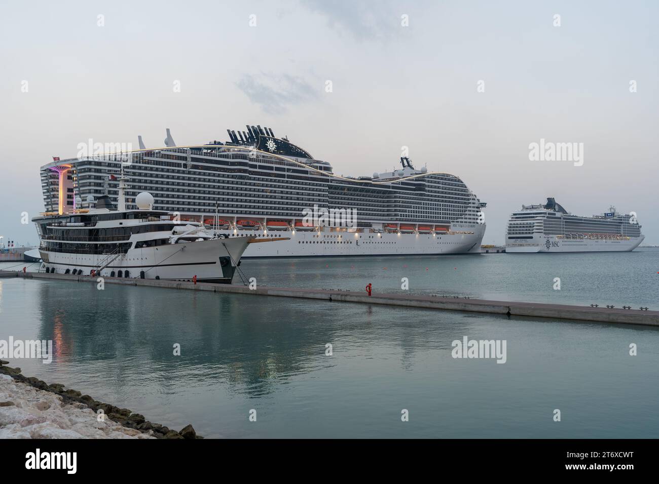 Doha, Qatar - December 20, 2022: The MSC Poesia cruise ship hotel ...