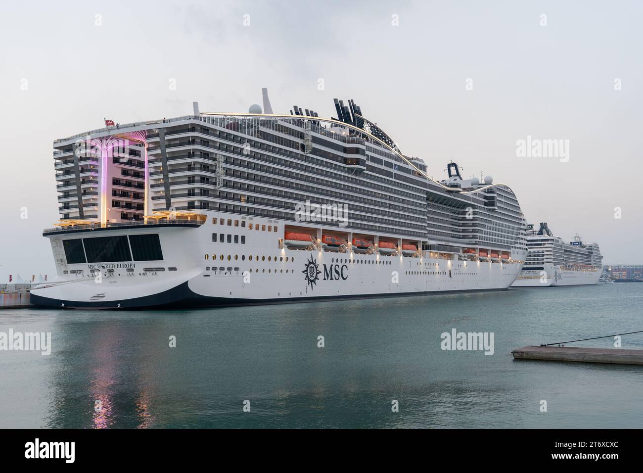 Doha, Qatar - December 20, 2022: The MSC Poesia cruise ship hotel ...