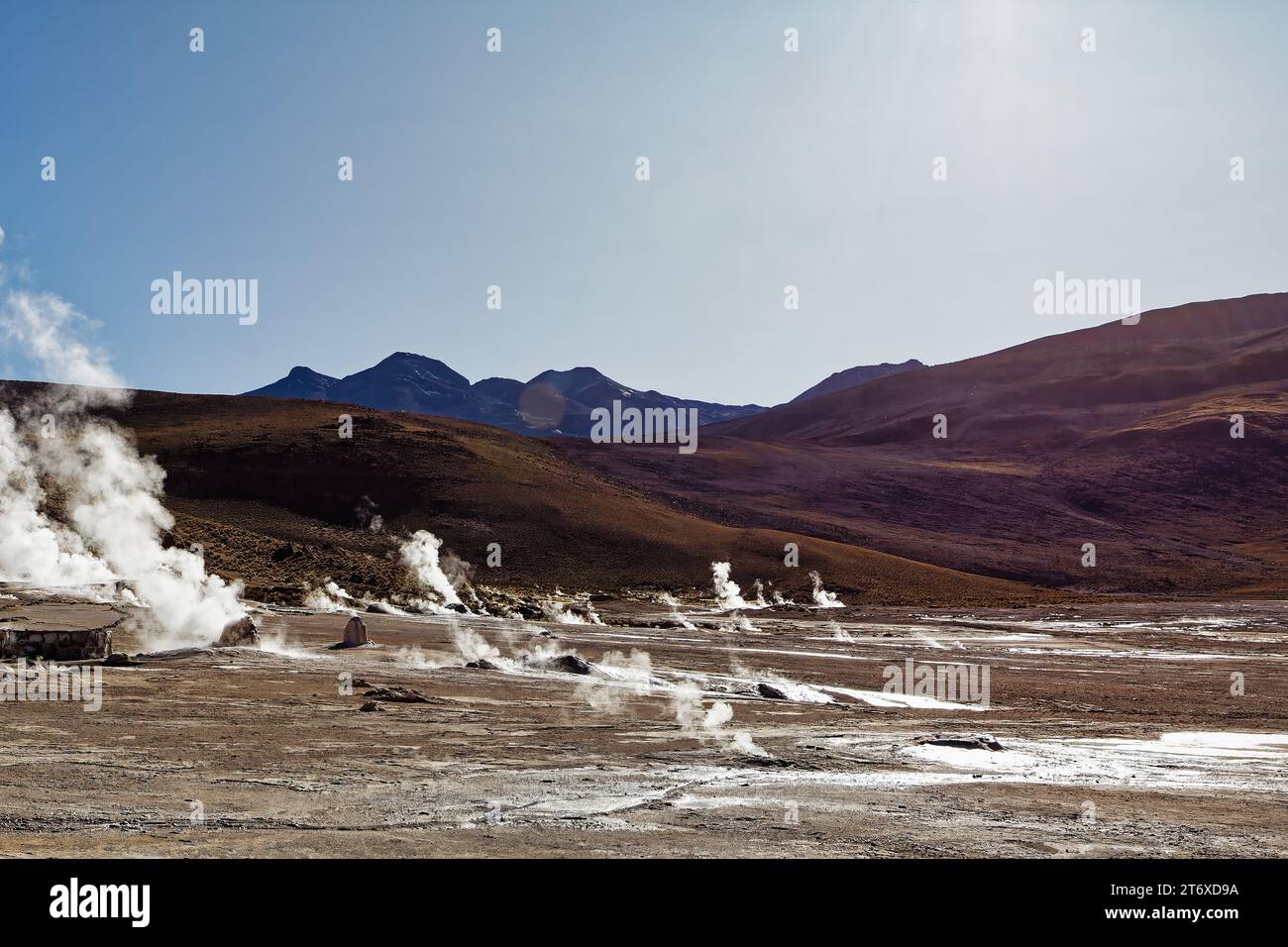 Breathtaking sunrise at Geysers El Tatio in the Atacama Desert - Chile ...