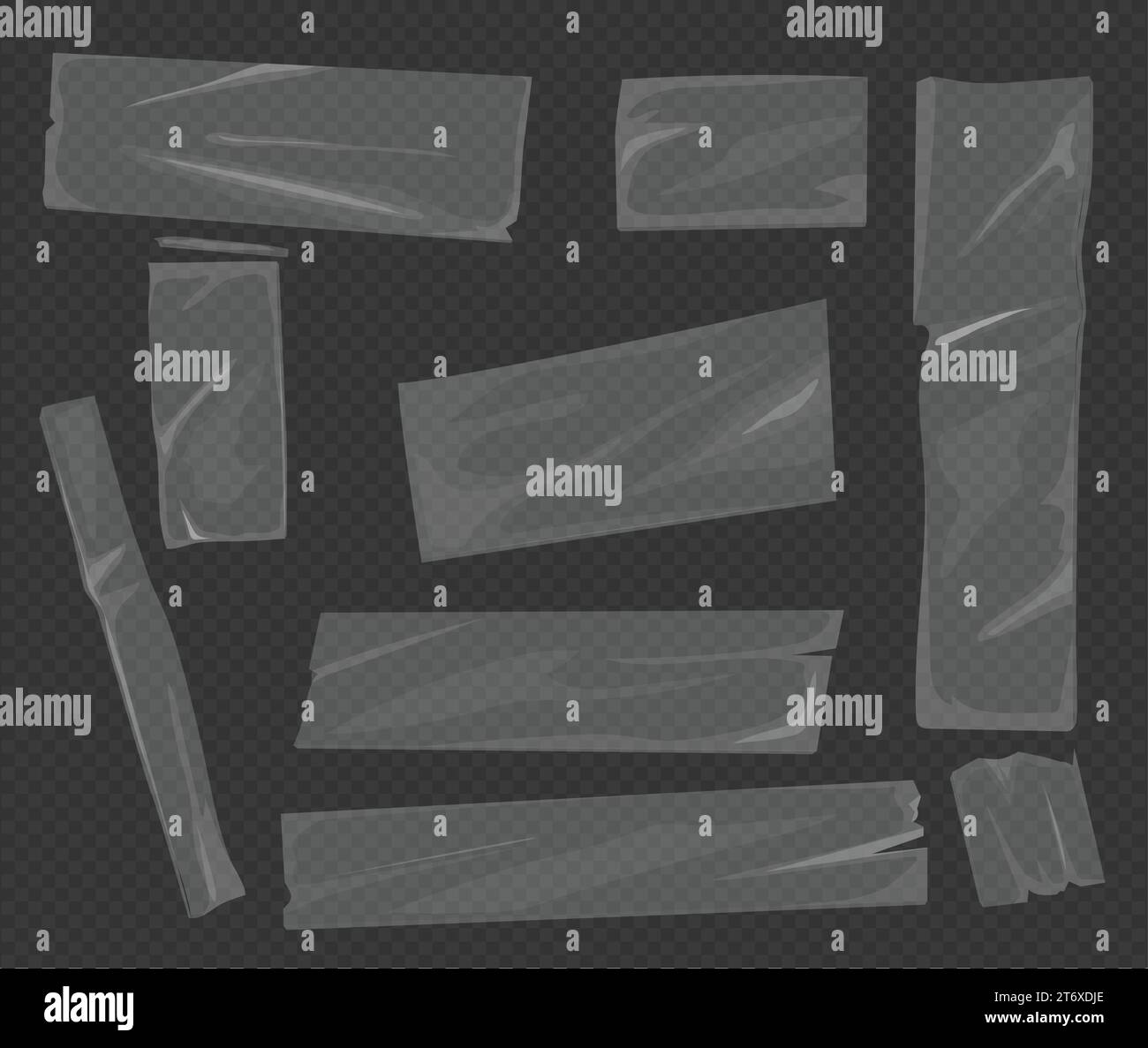 Pieces of transparent tape set, adhesive tape Stock Vector Image & Art ...