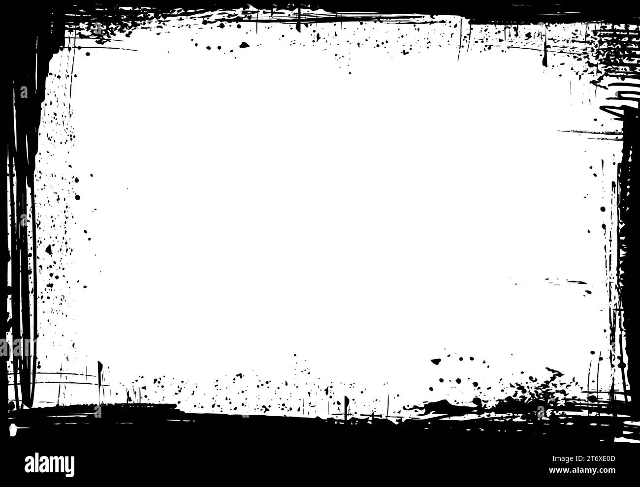 Dirty grunge frame, border texture template. Overlay dirty effect, dust ...