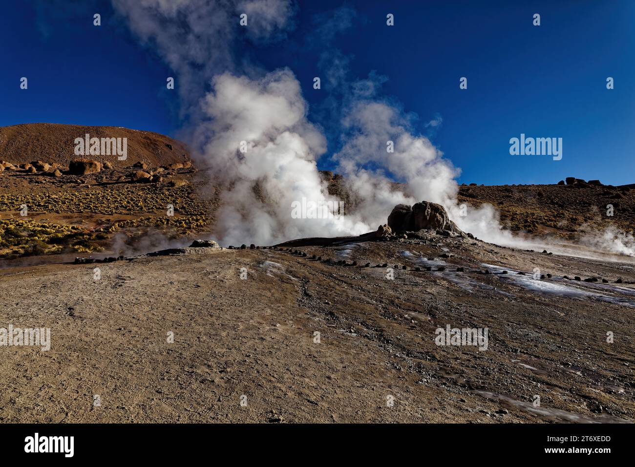 Breathtaking sunrise at Geysers El Tatio in the Atacama Desert - Chile ...