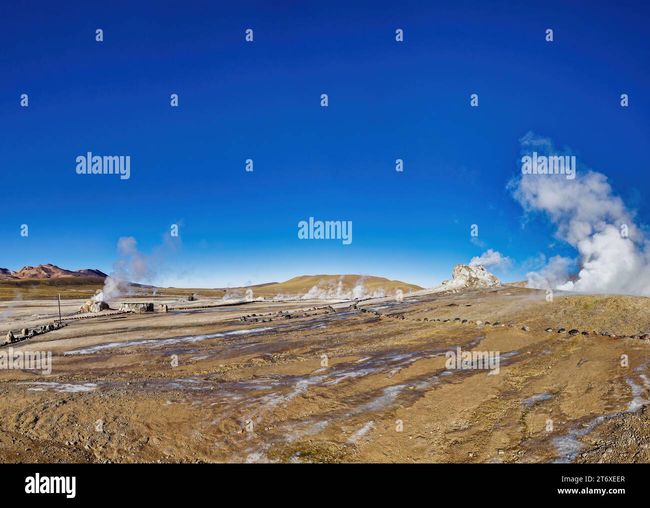 Breathtaking sunrise at Geysers El Tatio in the Atacama Desert - Chile ...