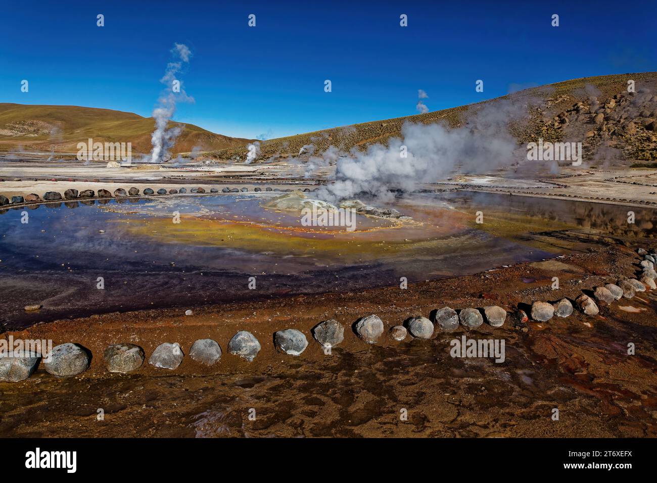 Breathtaking sunrise at Geysers El Tatio in the Atacama Desert - Chile ...
