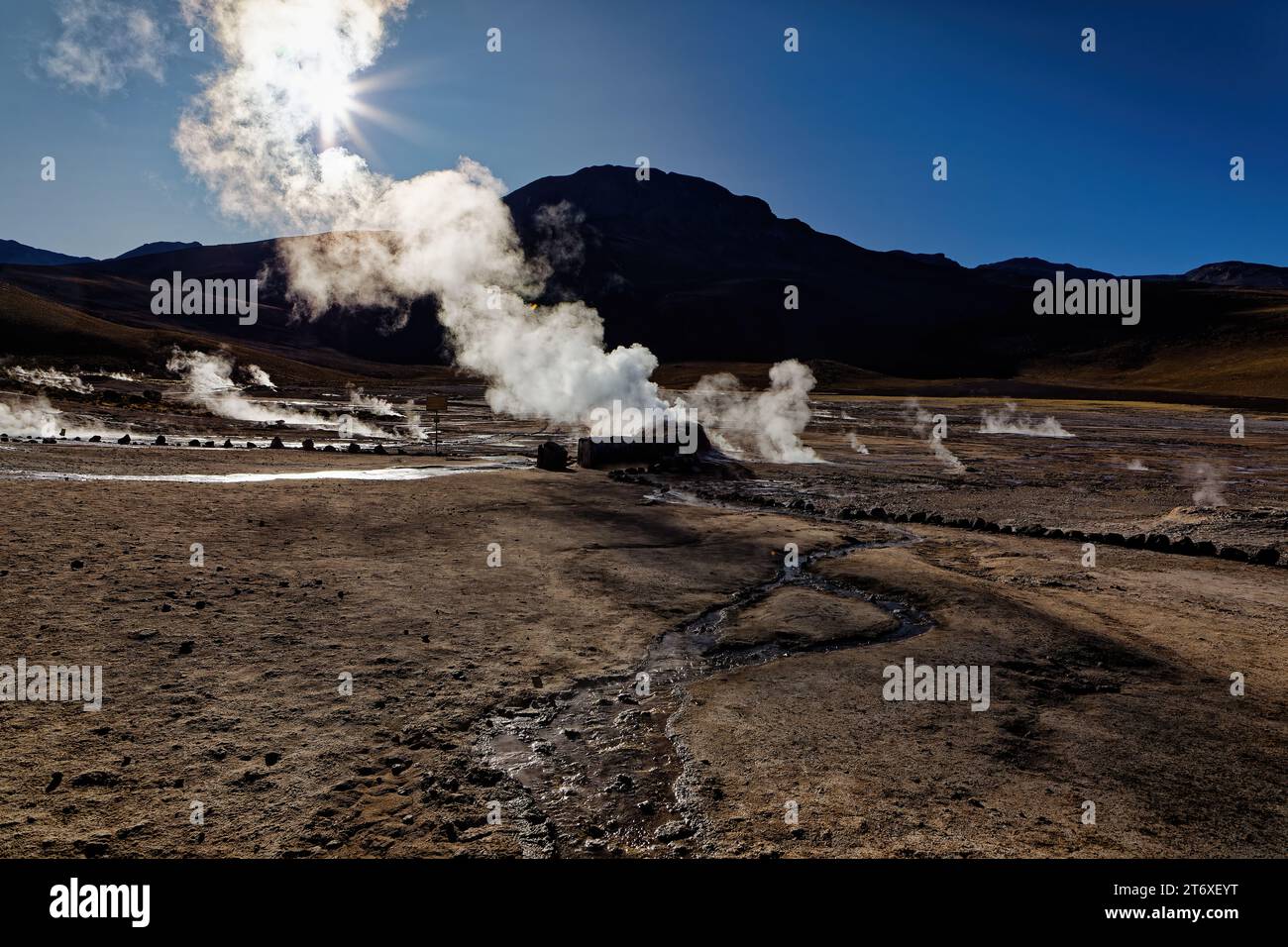 Breathtaking sunrise at Geysers El Tatio in the Atacama Desert - Chile ...