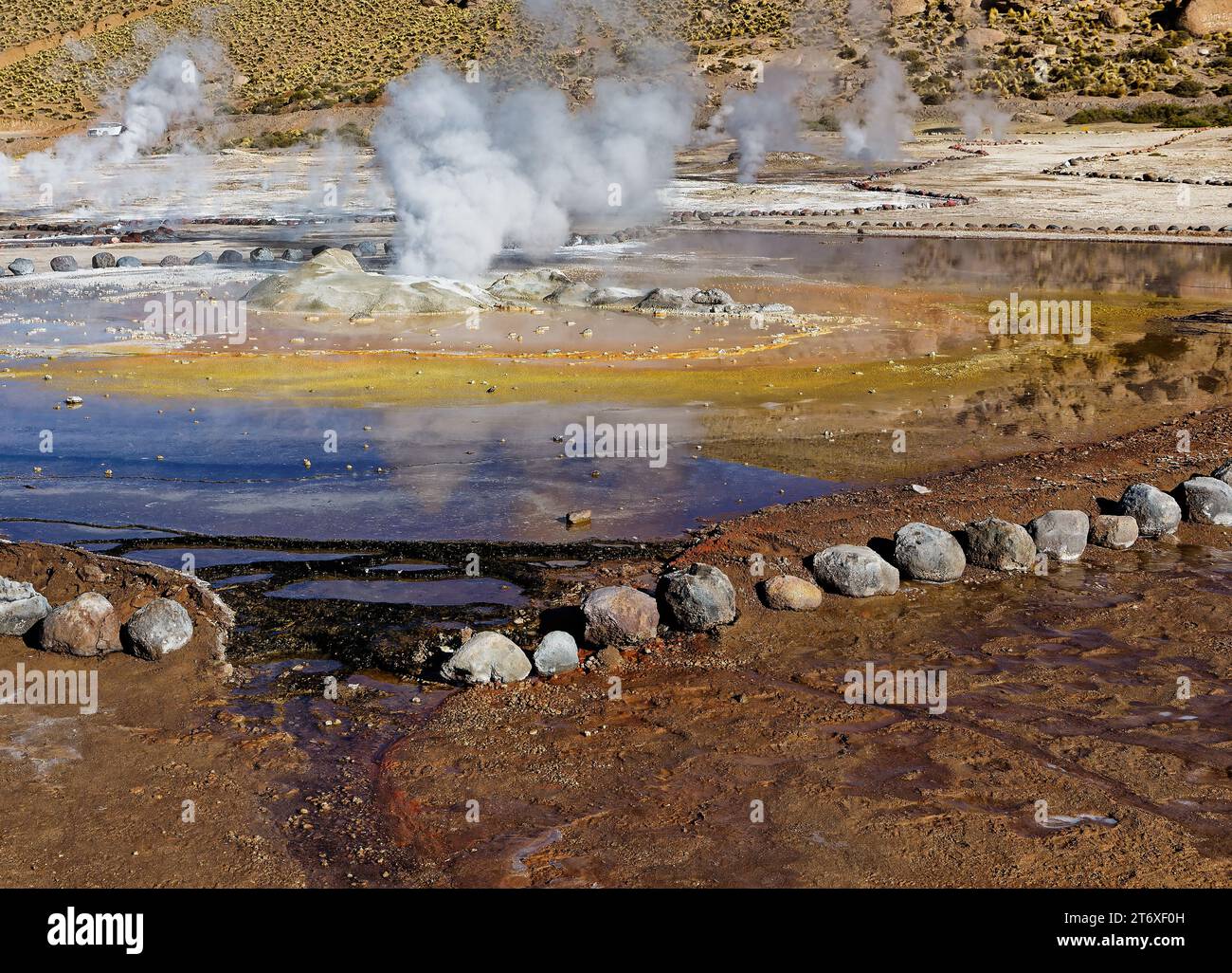 Breathtaking sunrise at Geysers El Tatio in the Atacama Desert - Chile ...