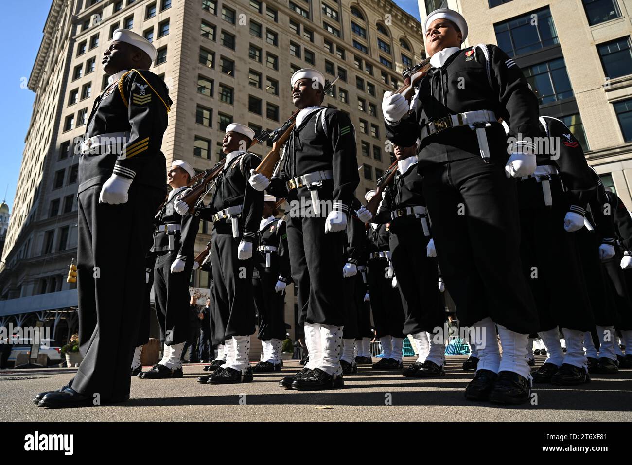 The US Navy marches in the 104th annual New York City Veterans Day ...