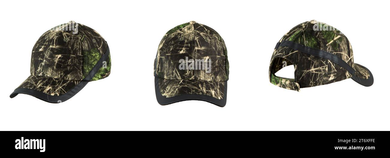 Baseball cap from different sides. Mockup for design creation. Isolate ...
