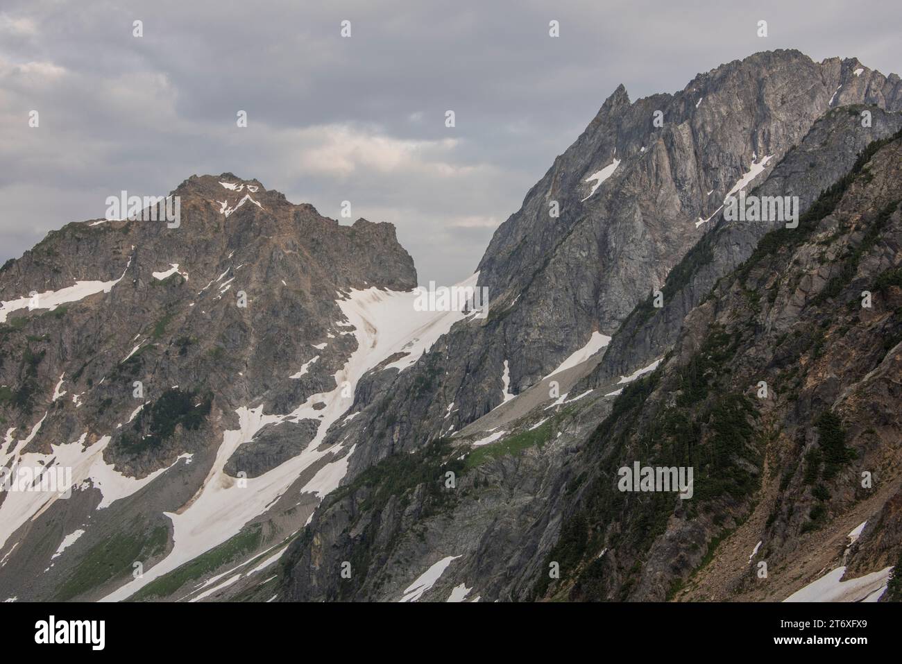 Scenic landscape looking southeast on trail from Cascade Pass, North ...