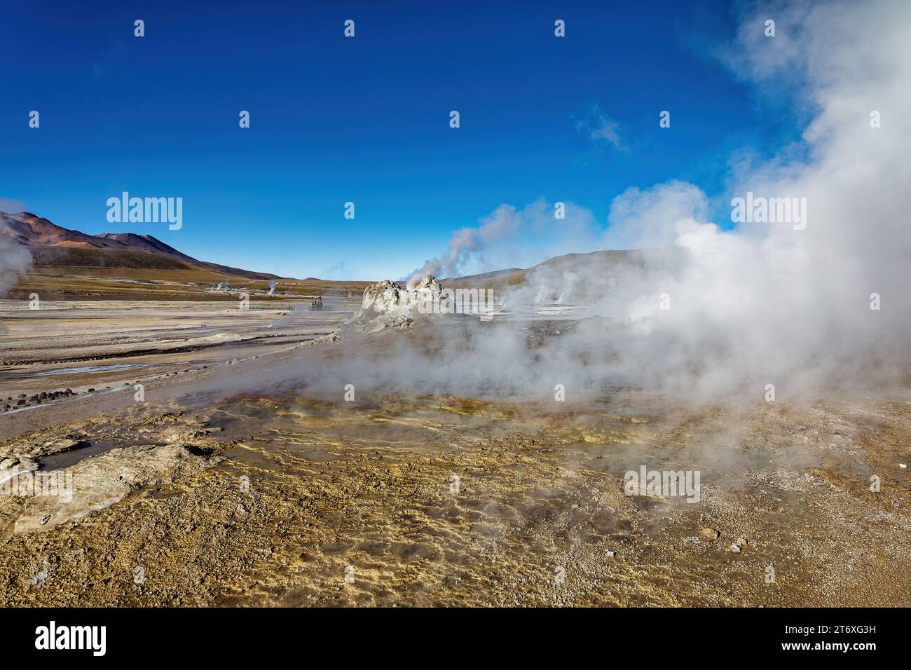 Breathtaking sunrise at Geysers El Tatio in the Atacama Desert - Chile ...