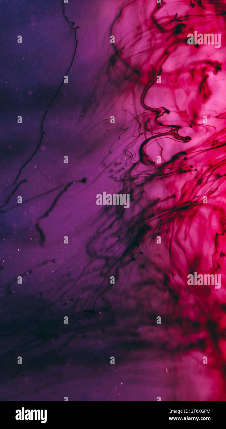Abstract background ink infusion black drop purple Stock Photo - Alamy
