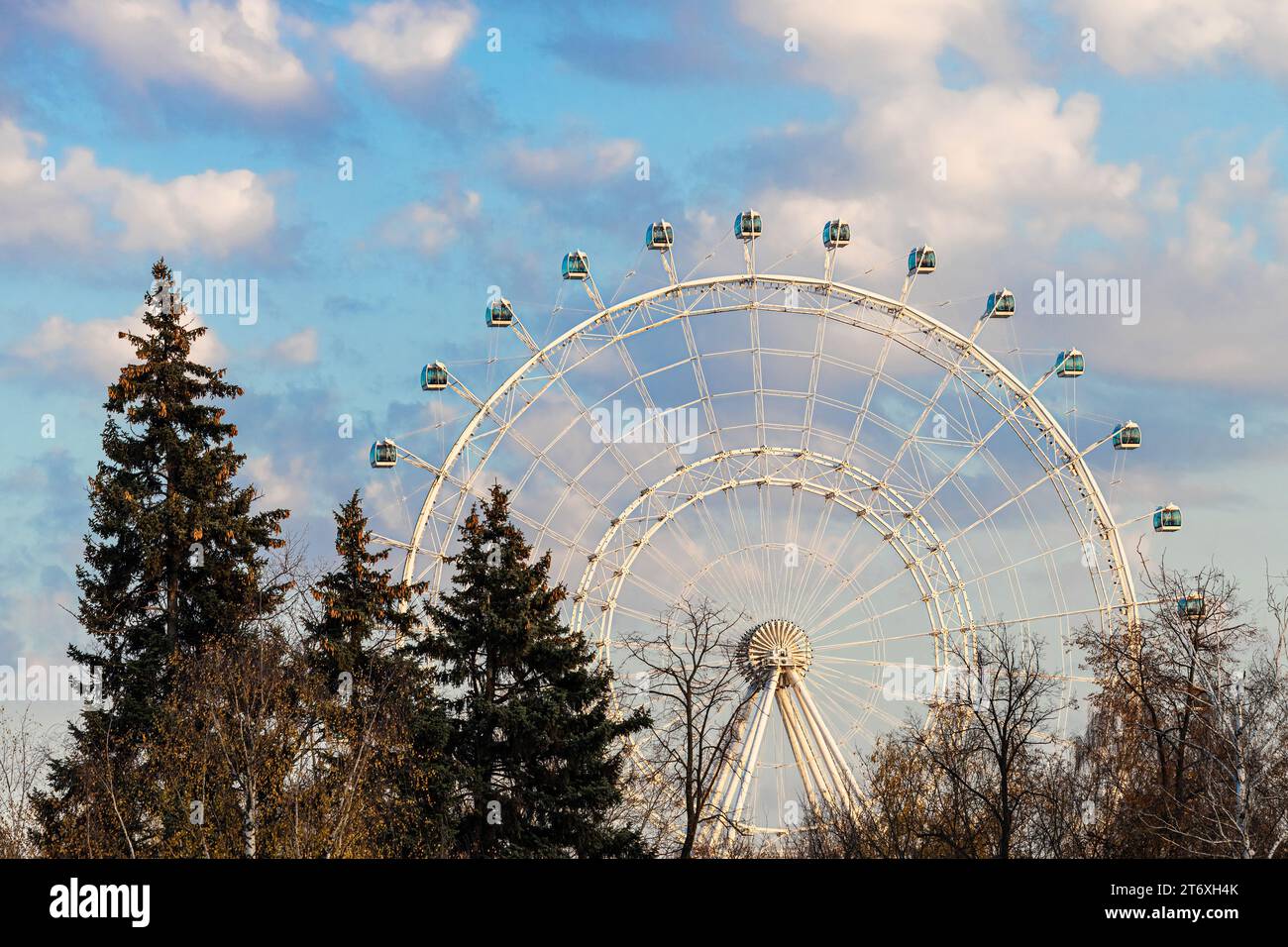 Moscow, Russia - November 01, 2023: big ferris wheel. Ferris wheel ...