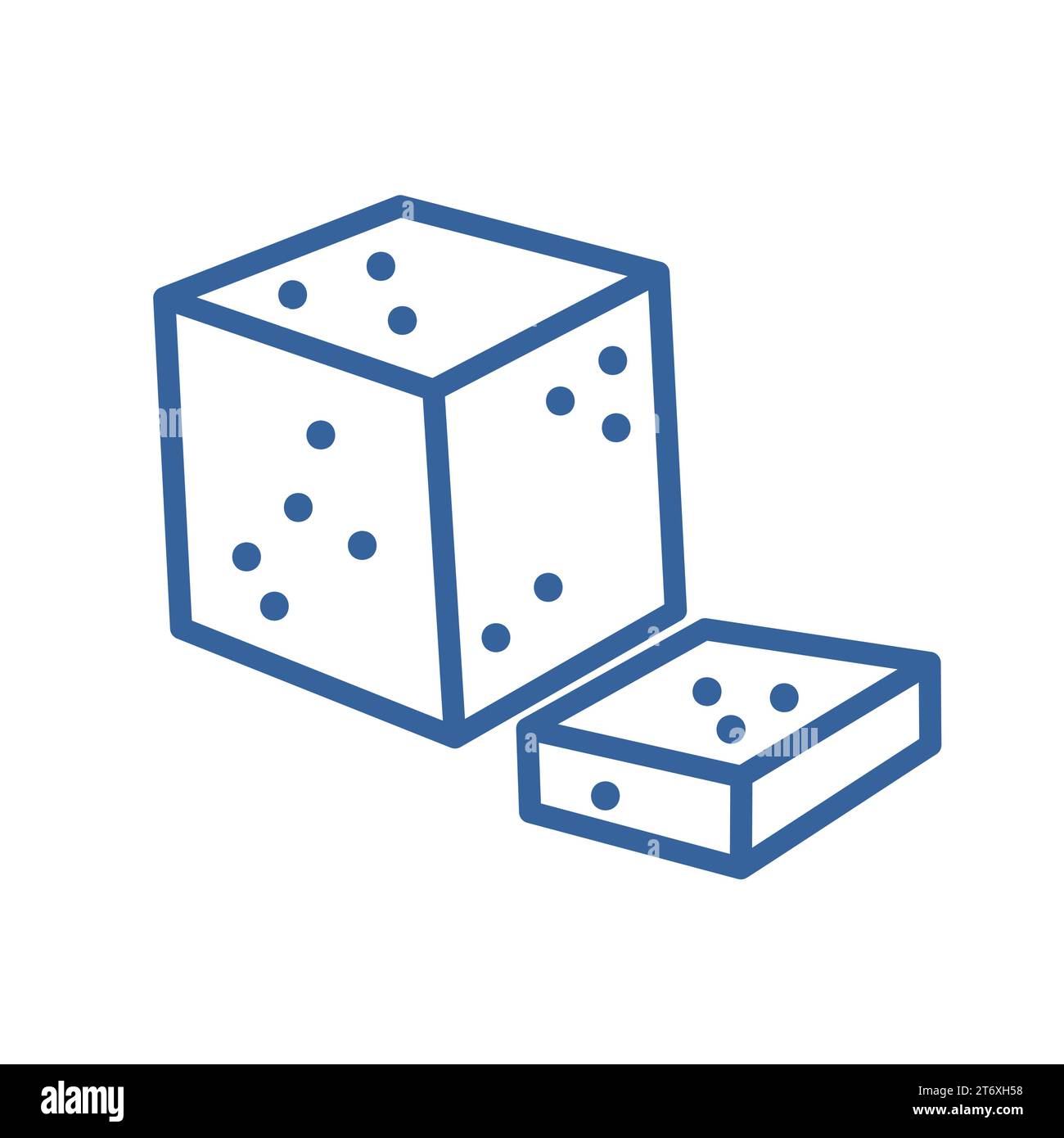 Feta cheese cubes vector icon. Dairy product sign. Graph symbol for ...